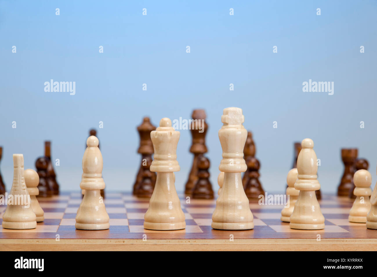 Game of chess set out ready to start Stock Photo - Alamy