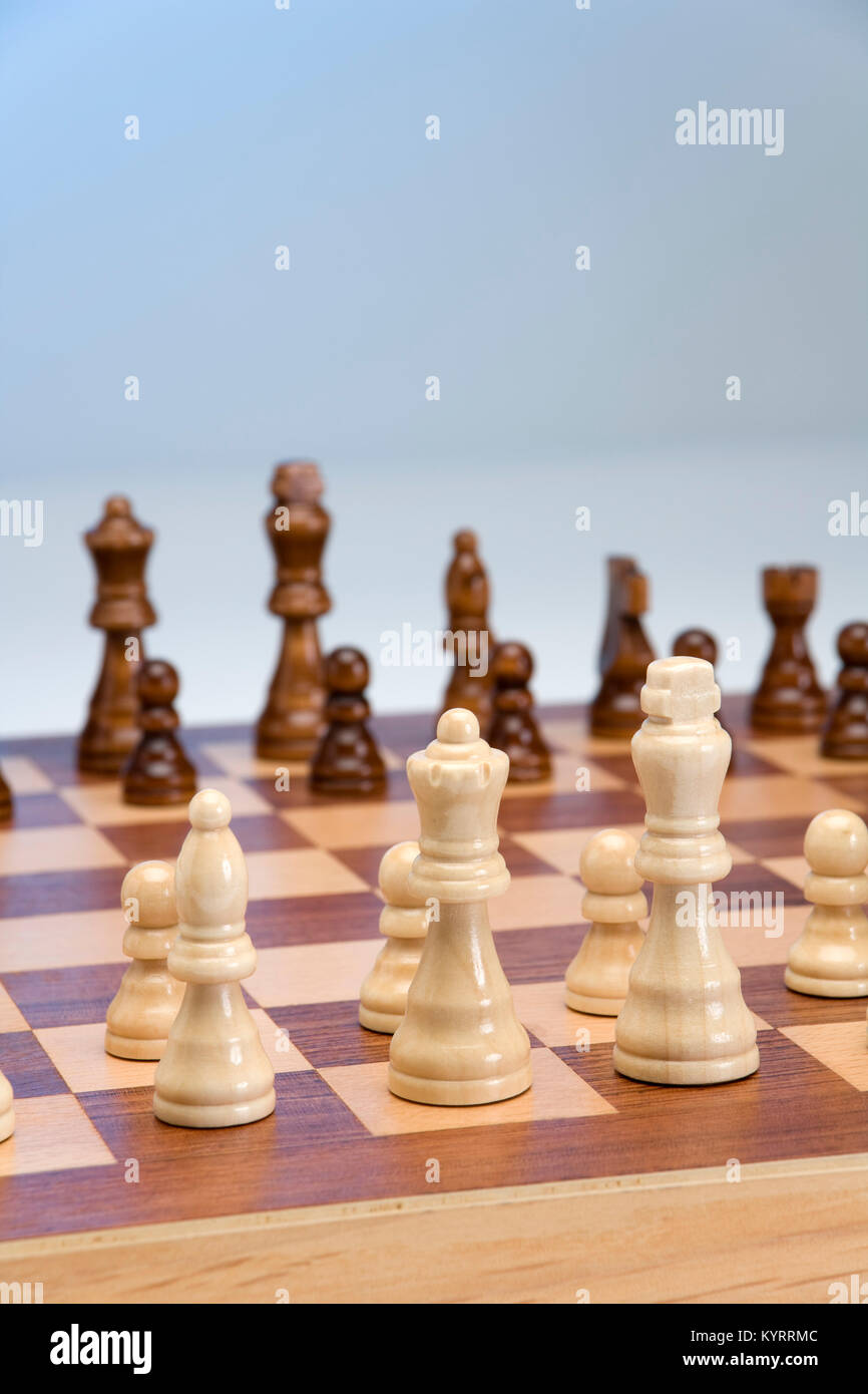 Game of chess set out ready to start Stock Photo - Alamy