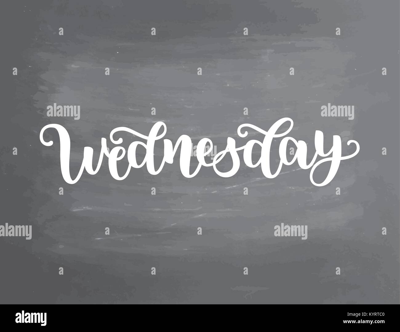 Wednesday. Handwriting font by calligraphy. Vector illustration on ...