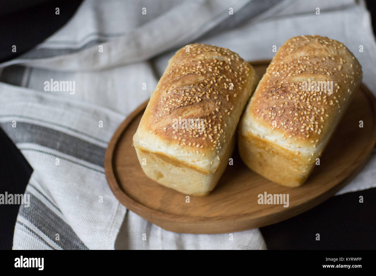 Wheat Bread Rustic Stock Photo - Alamy
