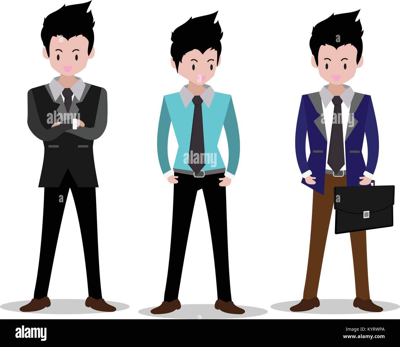 Business man characters design set ,isolate background Vector ...