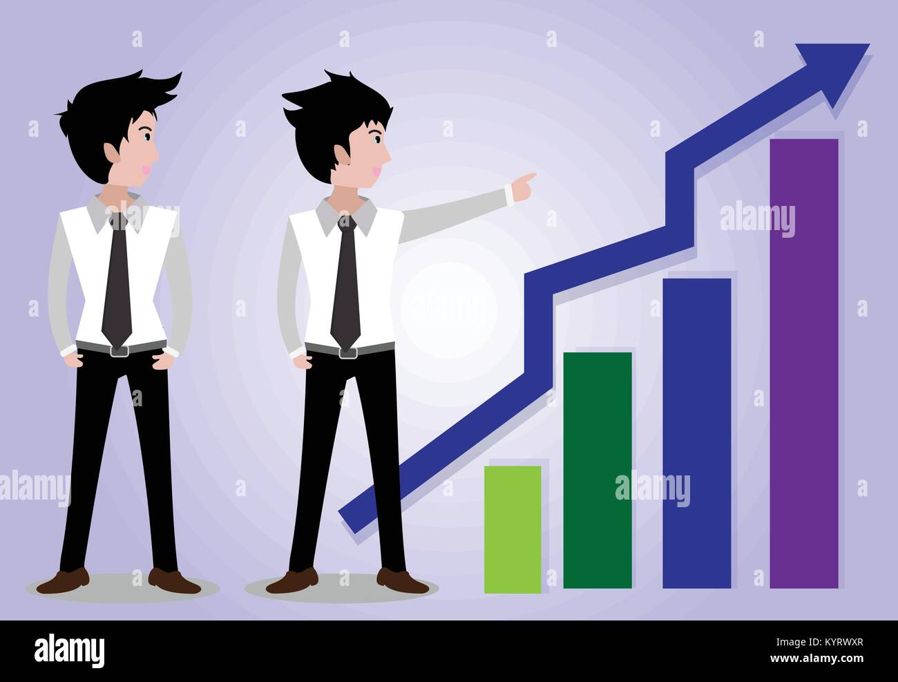 Team work,Business man characters.business concept growth, effort and ...