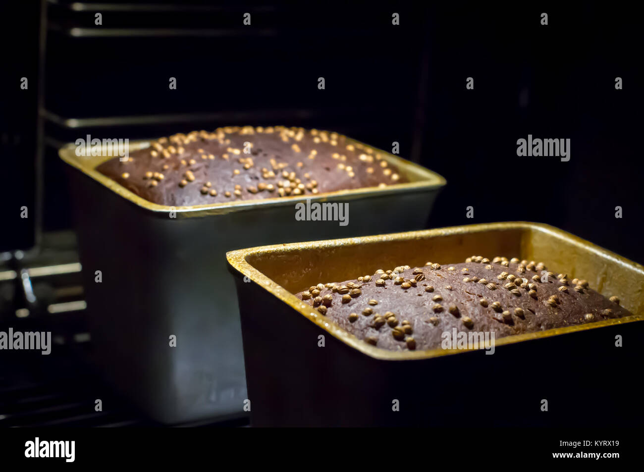 homemade ray bread borodino Stock Photo - Alamy