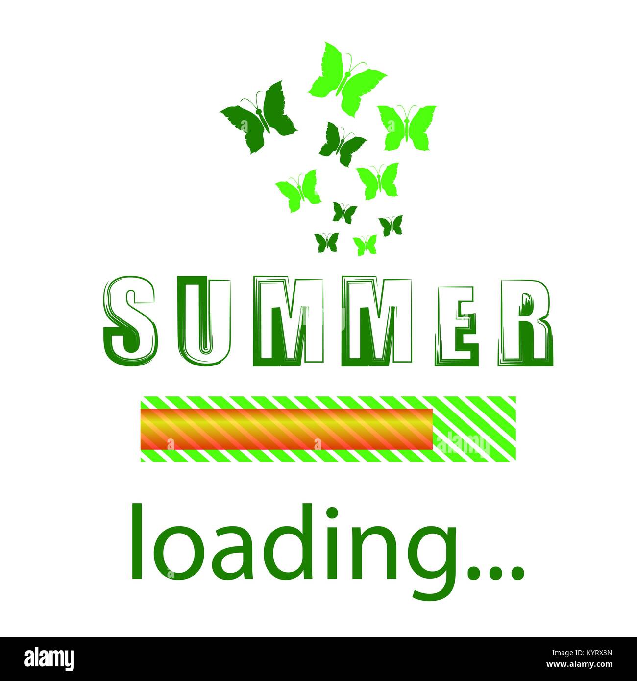 Summer Loading. Seasonal Inscription Template Stock Vector Image & Art ...