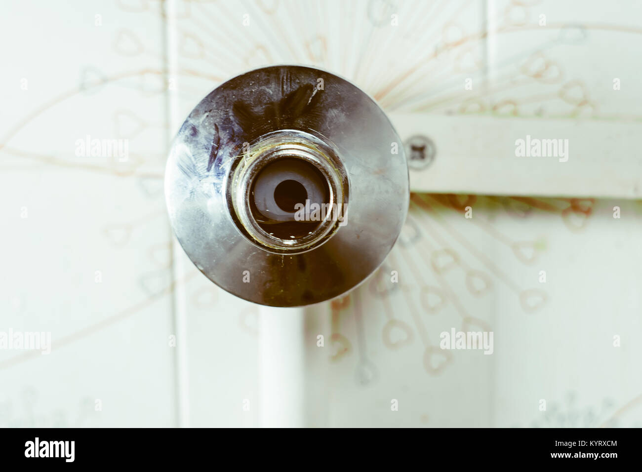 bathroom open pipe before installing the faucet Stock Photo - Alamy