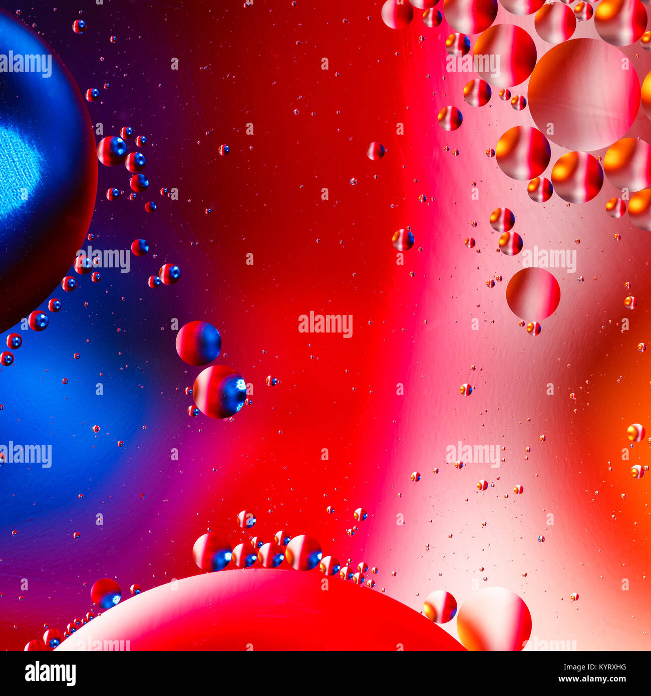 Colorful artificial background with bubbles. Artificial lighting ...