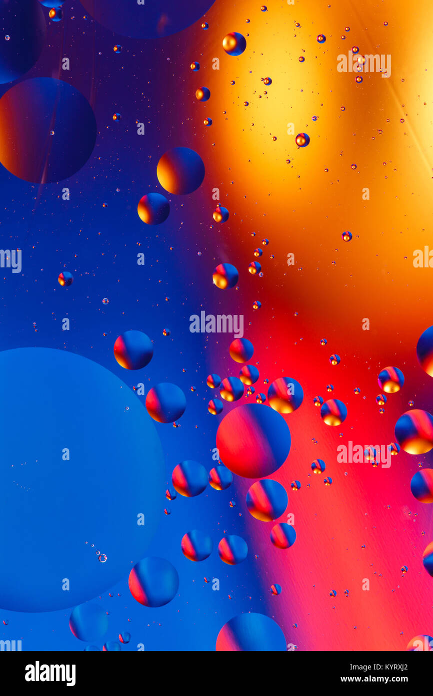 Colorful artificial background with bubbles. Artificial lighting ...