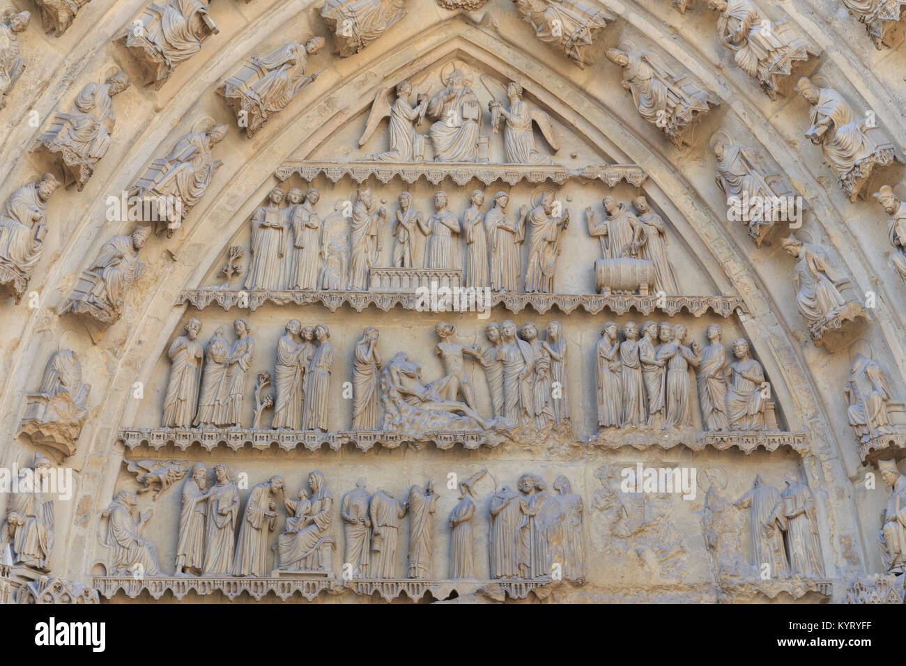France, Marne (51), Reims, cathédrale Notre-Dame de Reims, classée patrimoine mondial de l ...