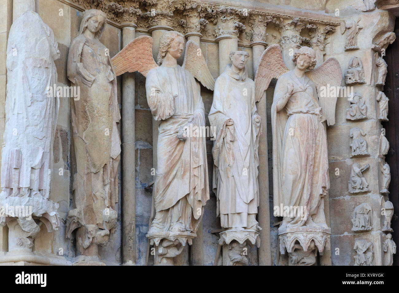 France, Marne (51), Reims, cathédrale Notre-Dame de Reims, classée patrimoine mondial de l ...