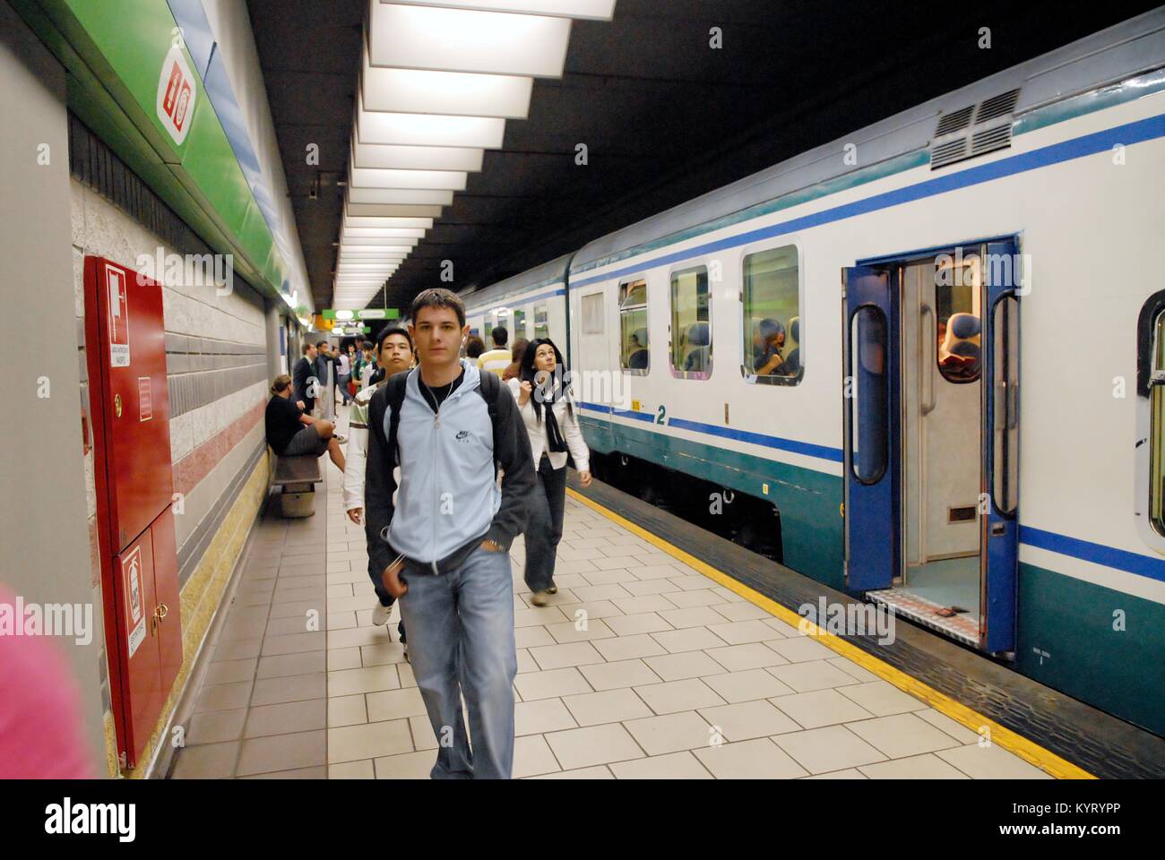 Milan suburban railways (Italy), Garibaldi station Stock Photo - Alamy