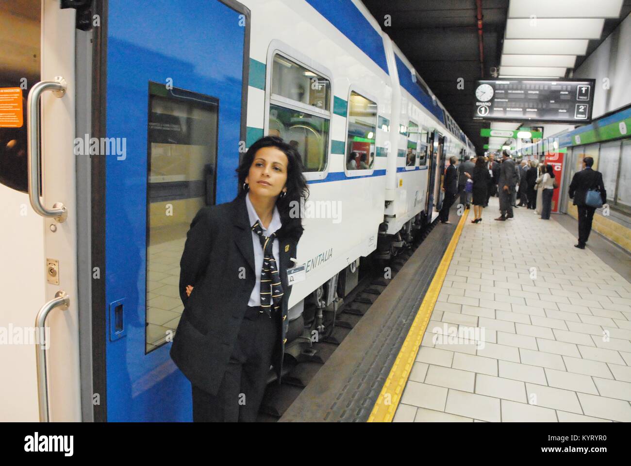 Milan suburban railways (Italy), Garibaldi station Stock Photo - Alamy