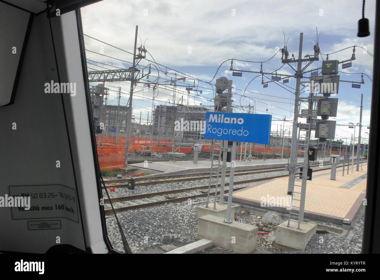 Milan (Italy) suburban railways, driving place on a commuter train ...