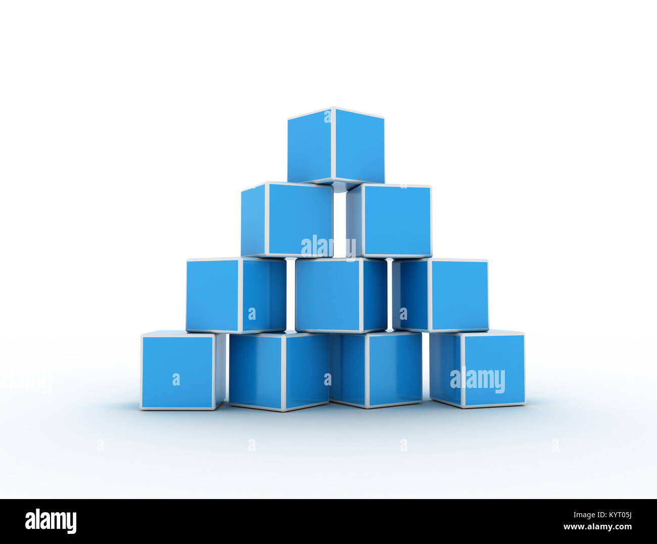 Cubes stack pyramid shape Stock Photo - Alamy