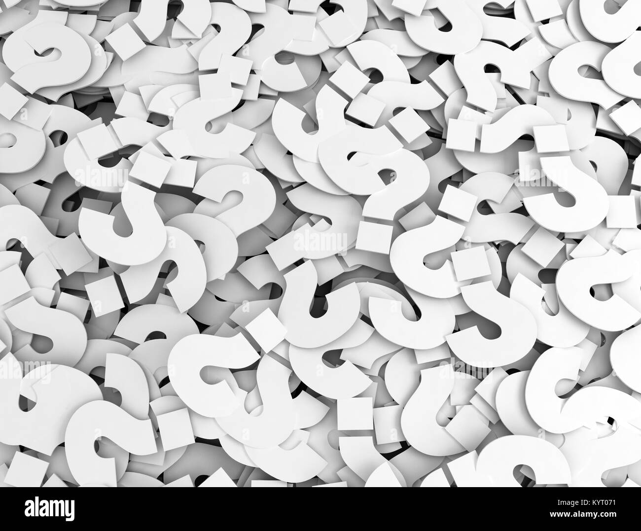 A lot of white question marks in a big pile Stock Photo - Alamy
