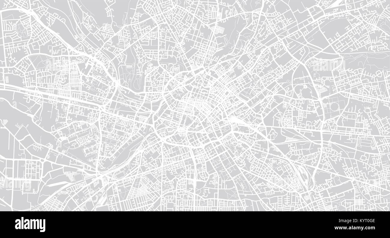 Manchester road map Stock Vector Images - Alamy