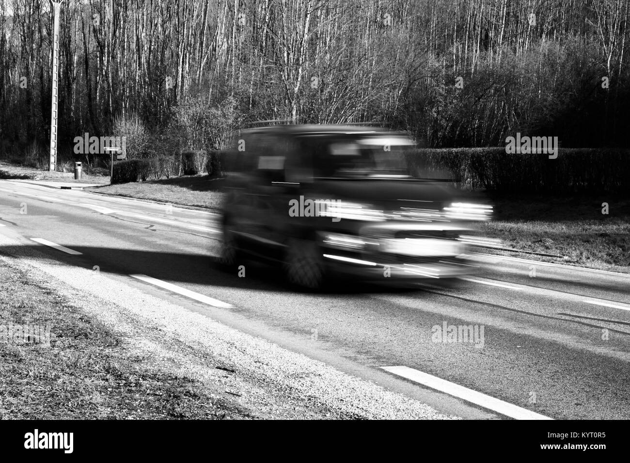 Air pollution traffic sign Black and White Stock Photos & Images - Alamy