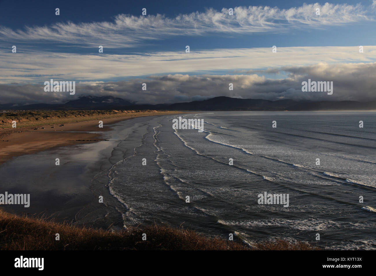 Aerial views of ocean, land, mountains of Ireland Stock Photo - Alamy