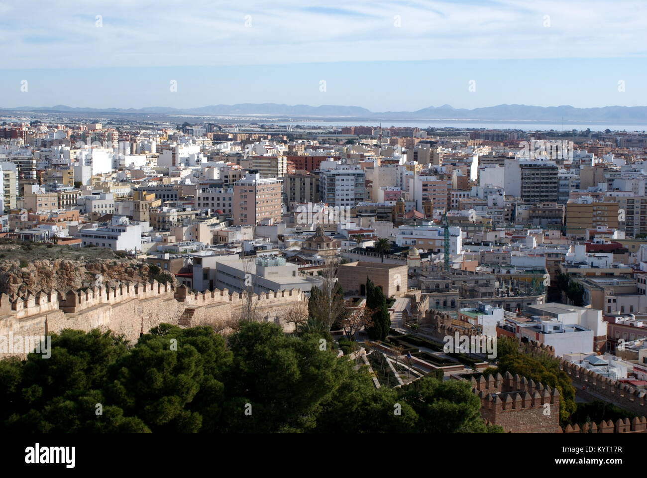 View of Almeria city from the Alcazar Almeria, Almeria, Spain Stock ...