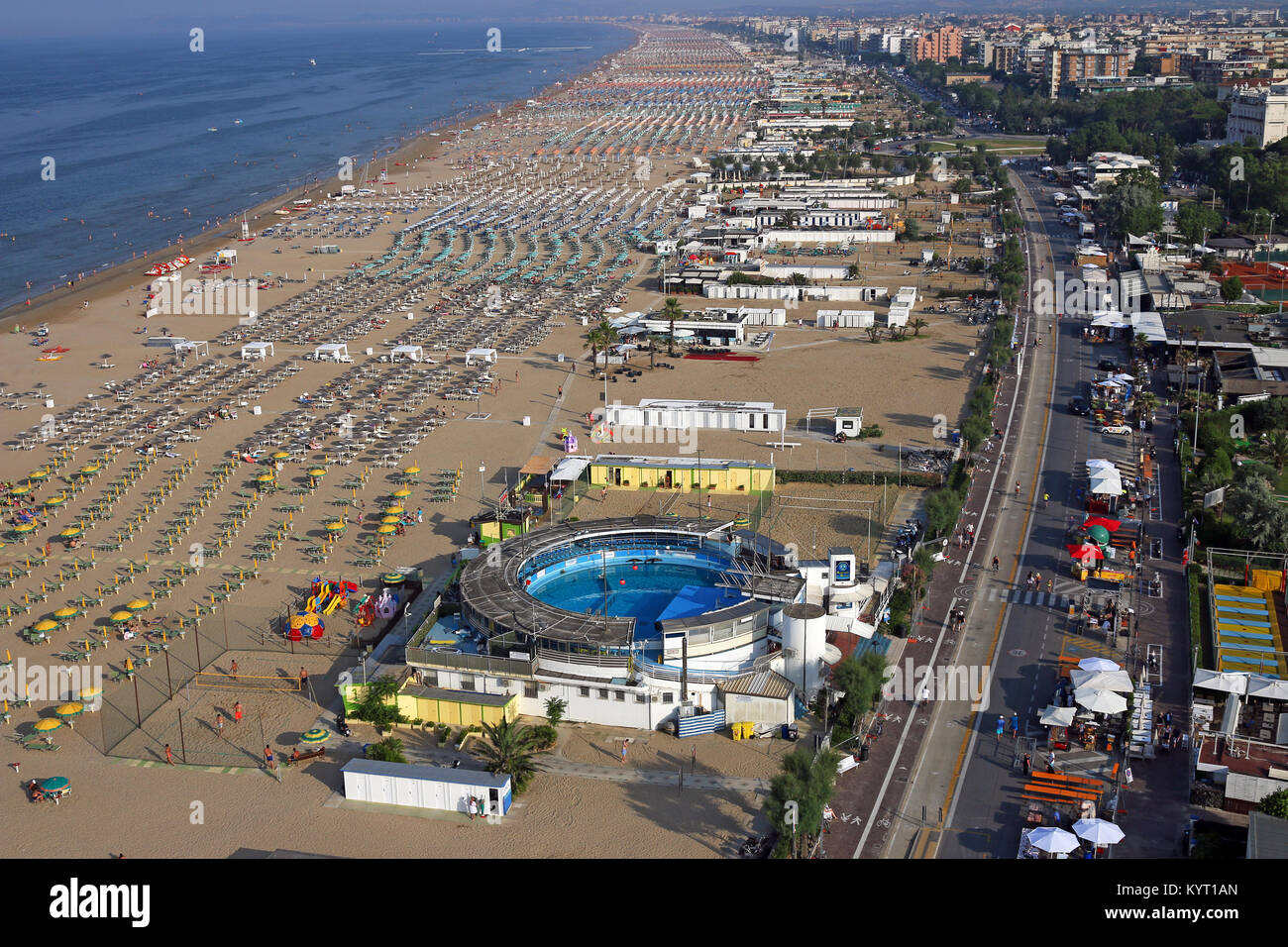 Aerial view rimini beach italy hi-res stock photography and images - Alamy