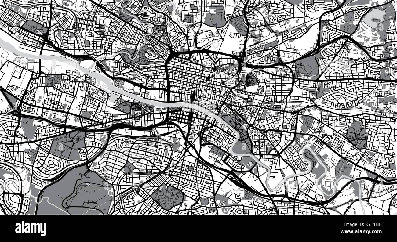 Map of glasgow scotland hi-res stock photography and images - Alamy