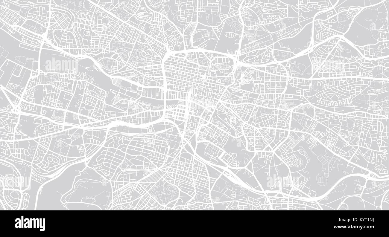 Urban vector city map of Glasgow, Scotland Stock Vector Image & Art - Alamy