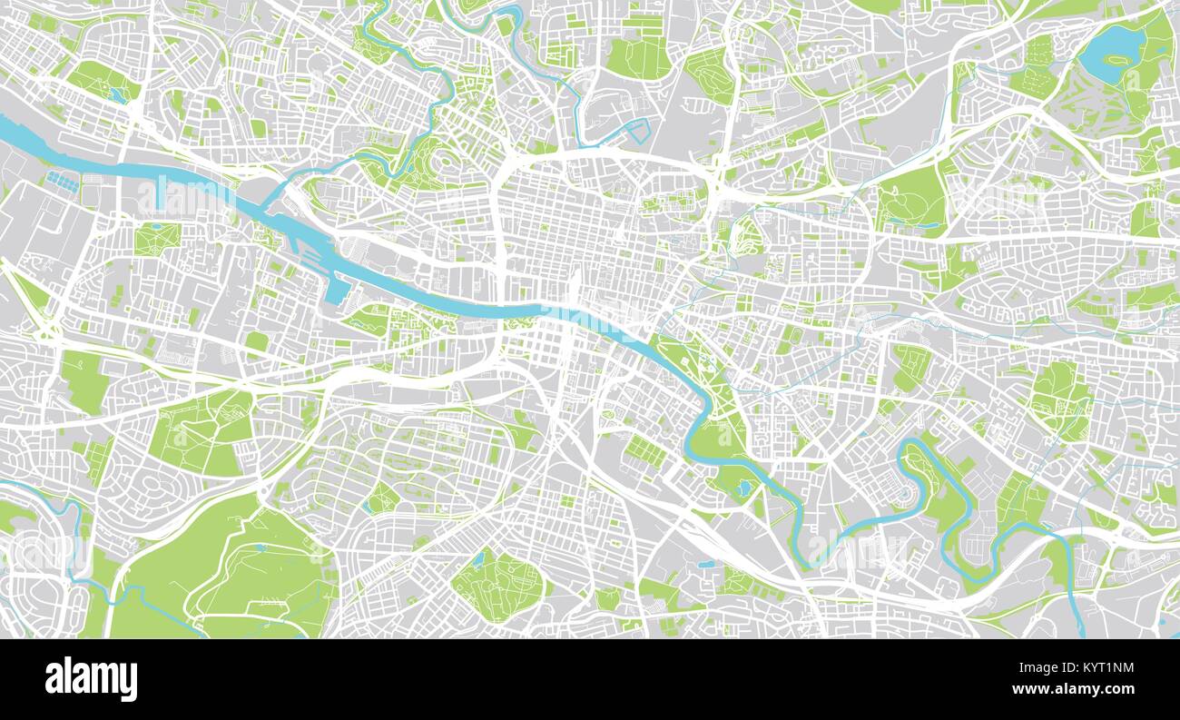 Map of glasgow scotland hi-res stock photography and images - Alamy