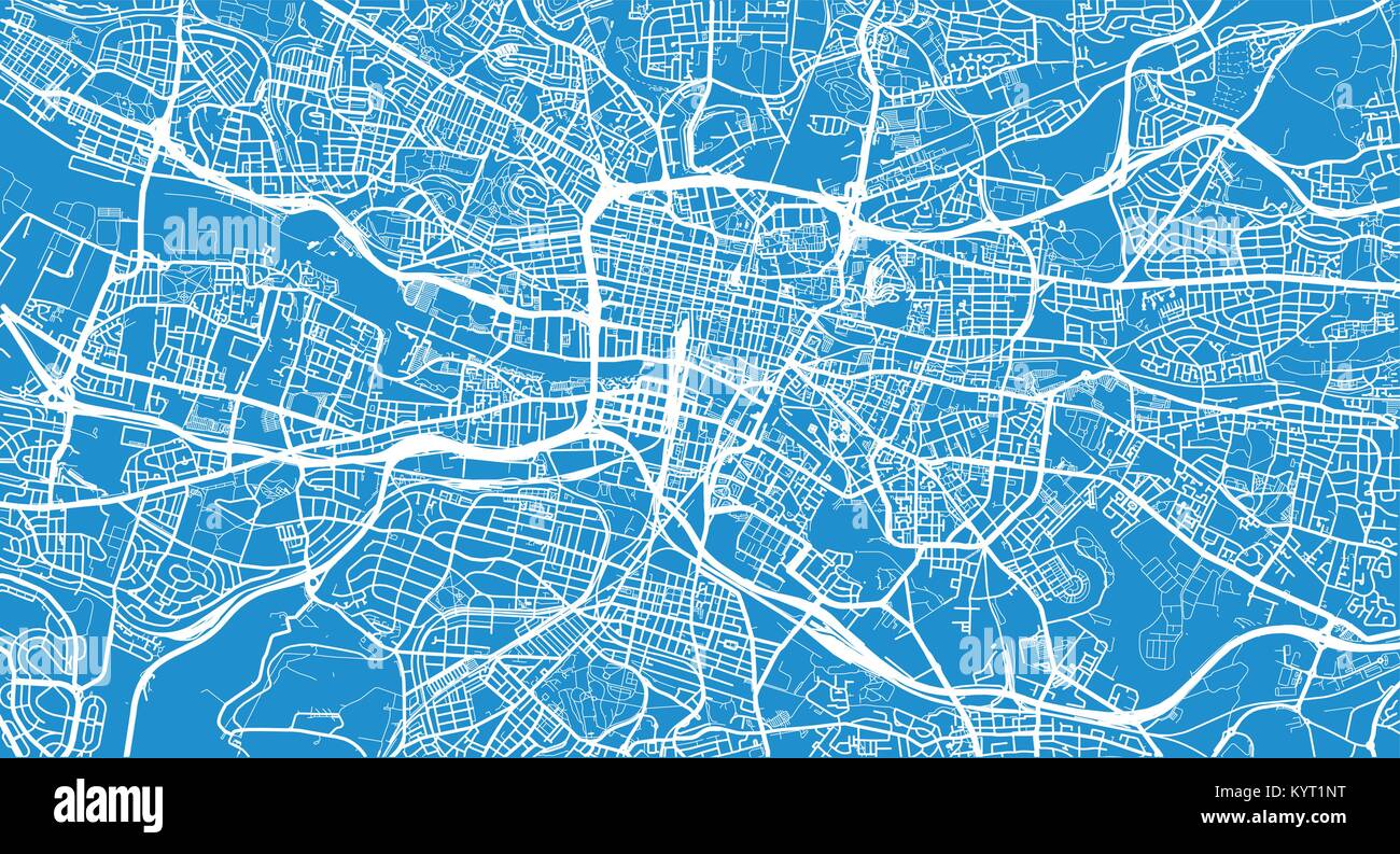 Urban vector city map of Glasgow, Scotland Stock Vector Image & Art - Alamy