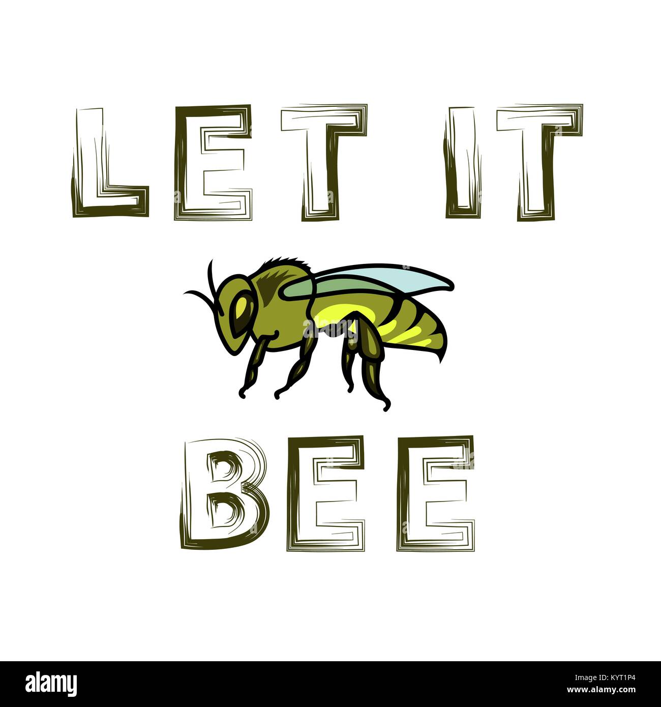 Bee positive Stock Vector Images - Alamy