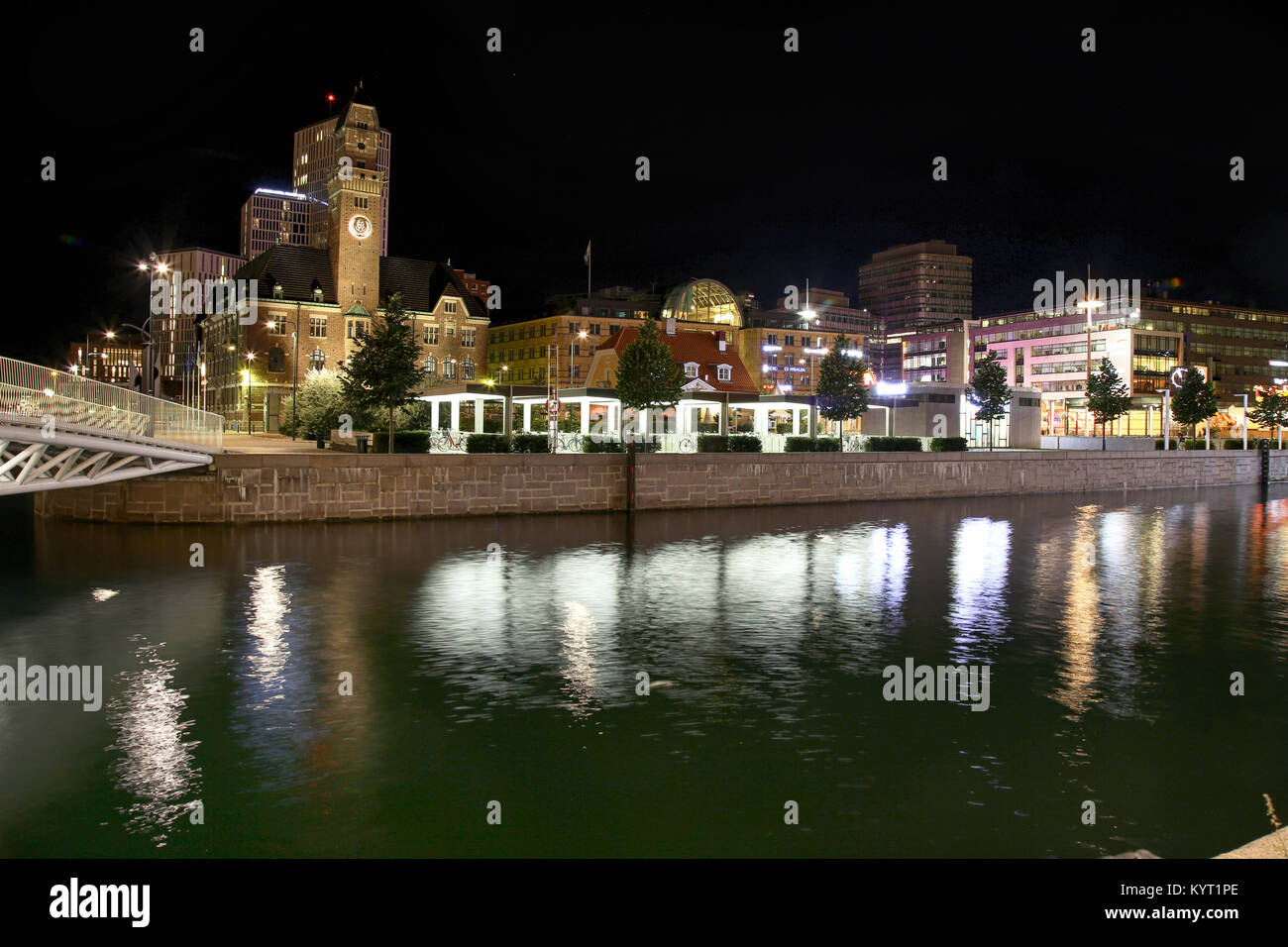 Malmo cityscape downtown night hi-res stock photography and images - Alamy