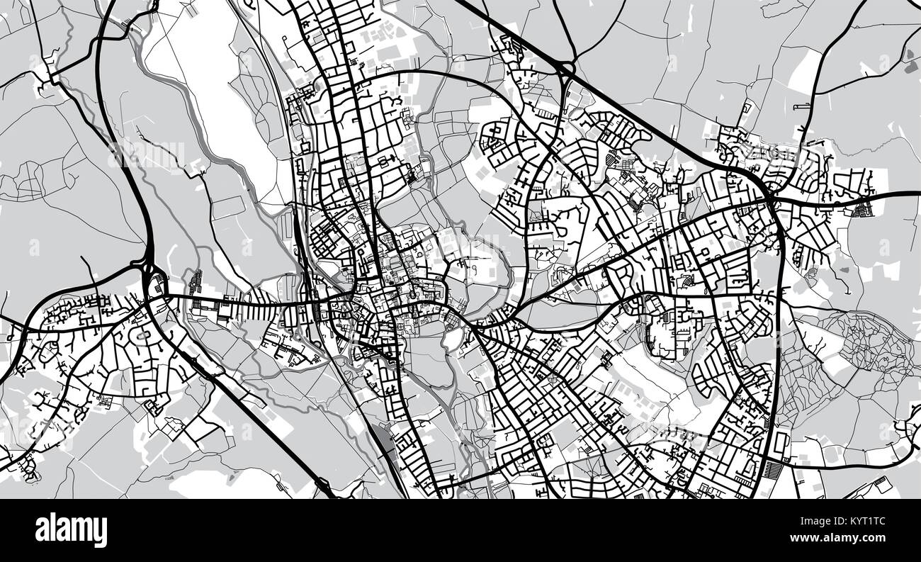Urban vector city map of Oxford, England Stock Vector Image & Art - Alamy