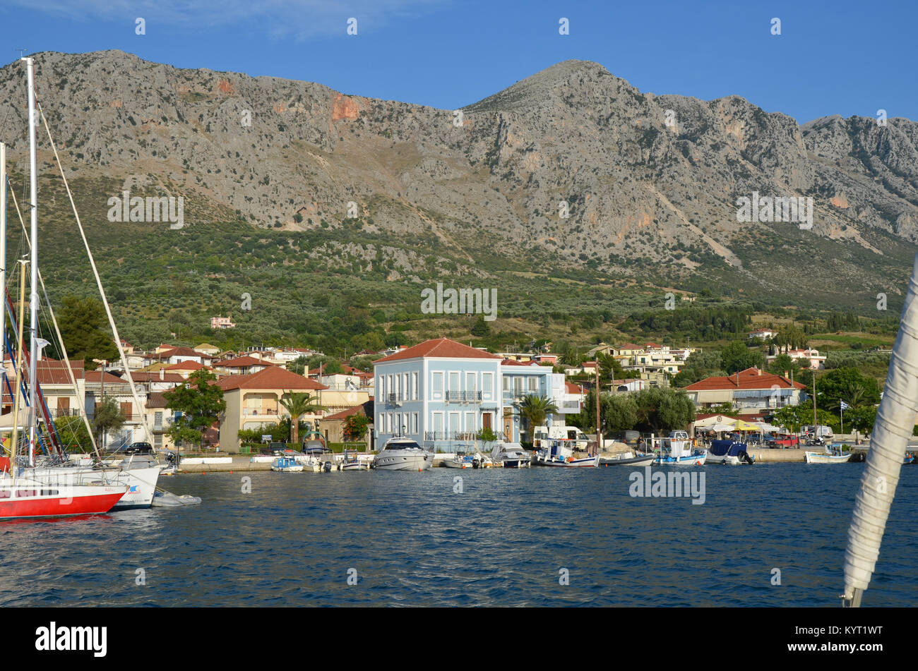 Kalamos Harbour on a Greek island Stock Photo - Alamy