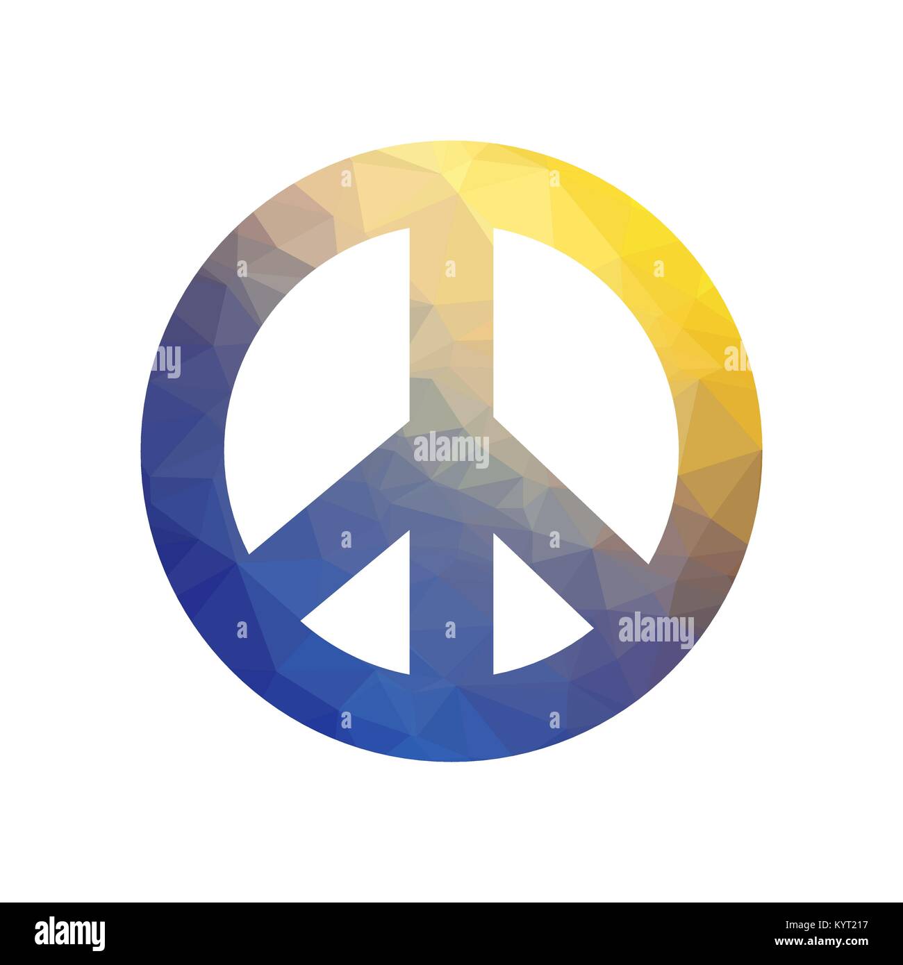 Colored Pacifist Sign Isolated Stock Vector Image & Art - Alamy