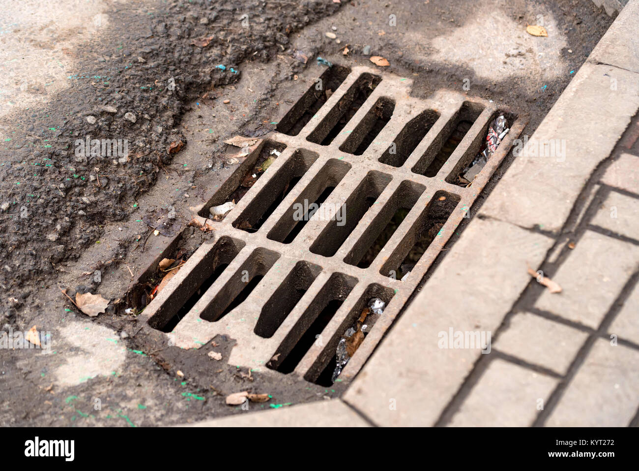 Storm sewer grate hi-res stock photography and images - Alamy