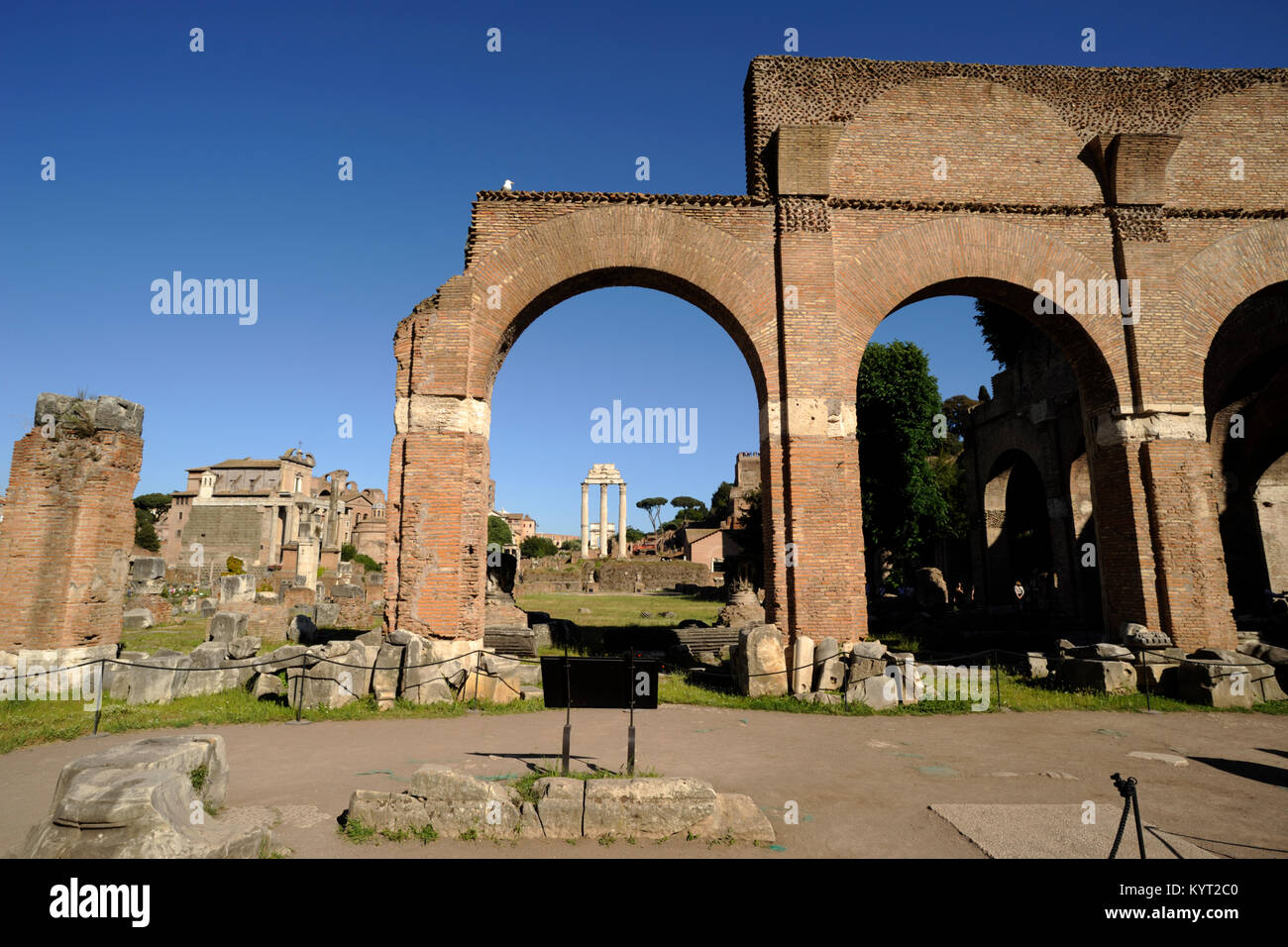 Italy, Rome, Roman Forum, Basilica Julia Stock Photo - Alamy