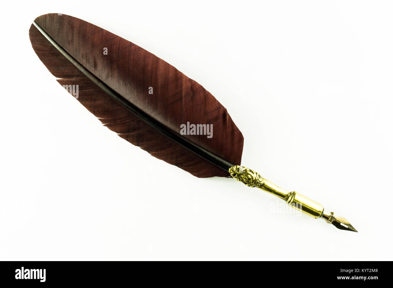 pen write ink on white background isolations Stock Photo - Alamy