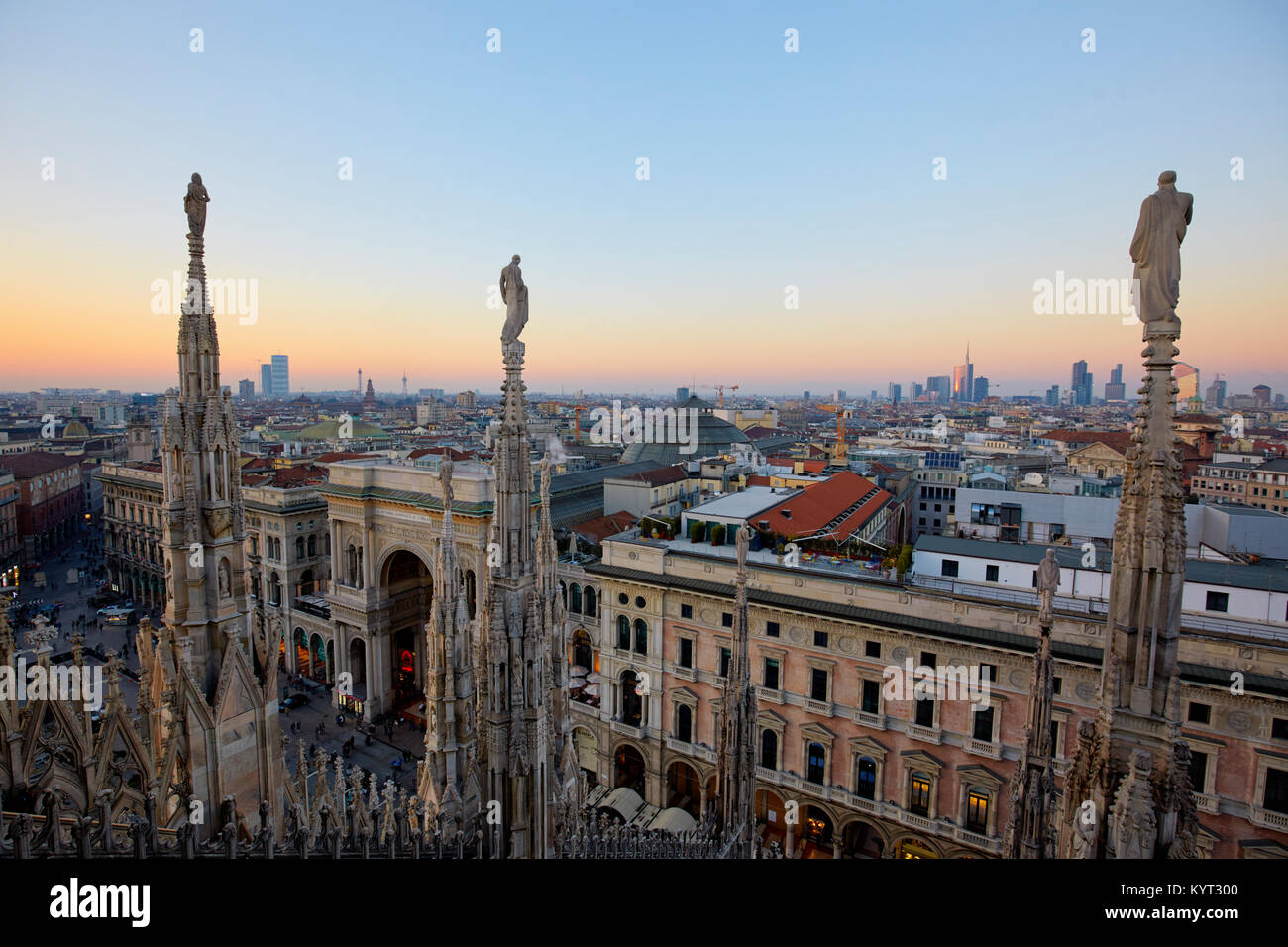 Skyline of Milan with the modern skyscrapers of Porta Nuova, seen from ...