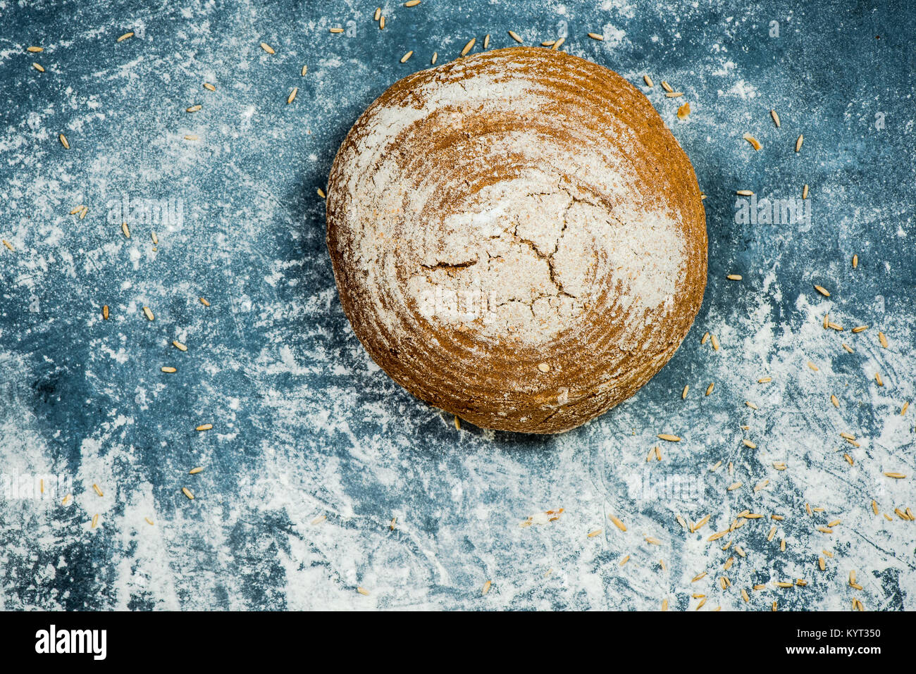 Rounded shape homemade bread Stock Photo - Alamy