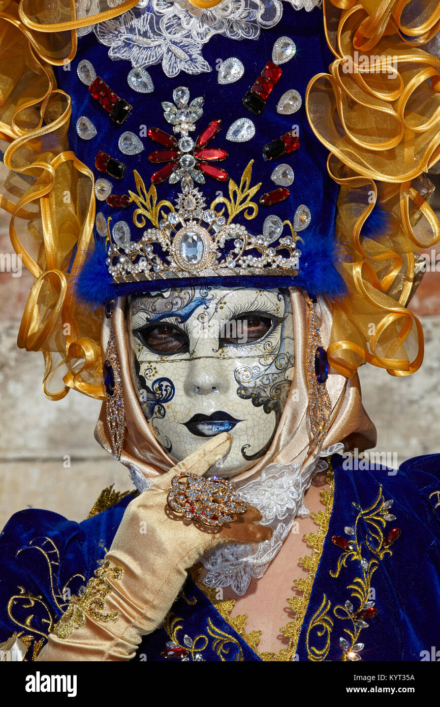 Traditional Venetian mask at Carnival 2017, Venice, Italy Stock Photo ...
