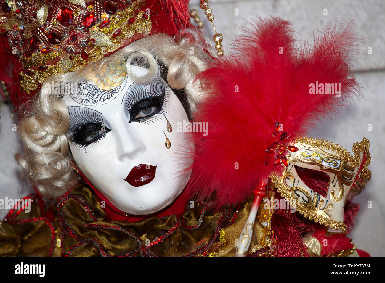 Traditional Venetian mask at Carnival 2017, Venice, Italy Stock Photo ...