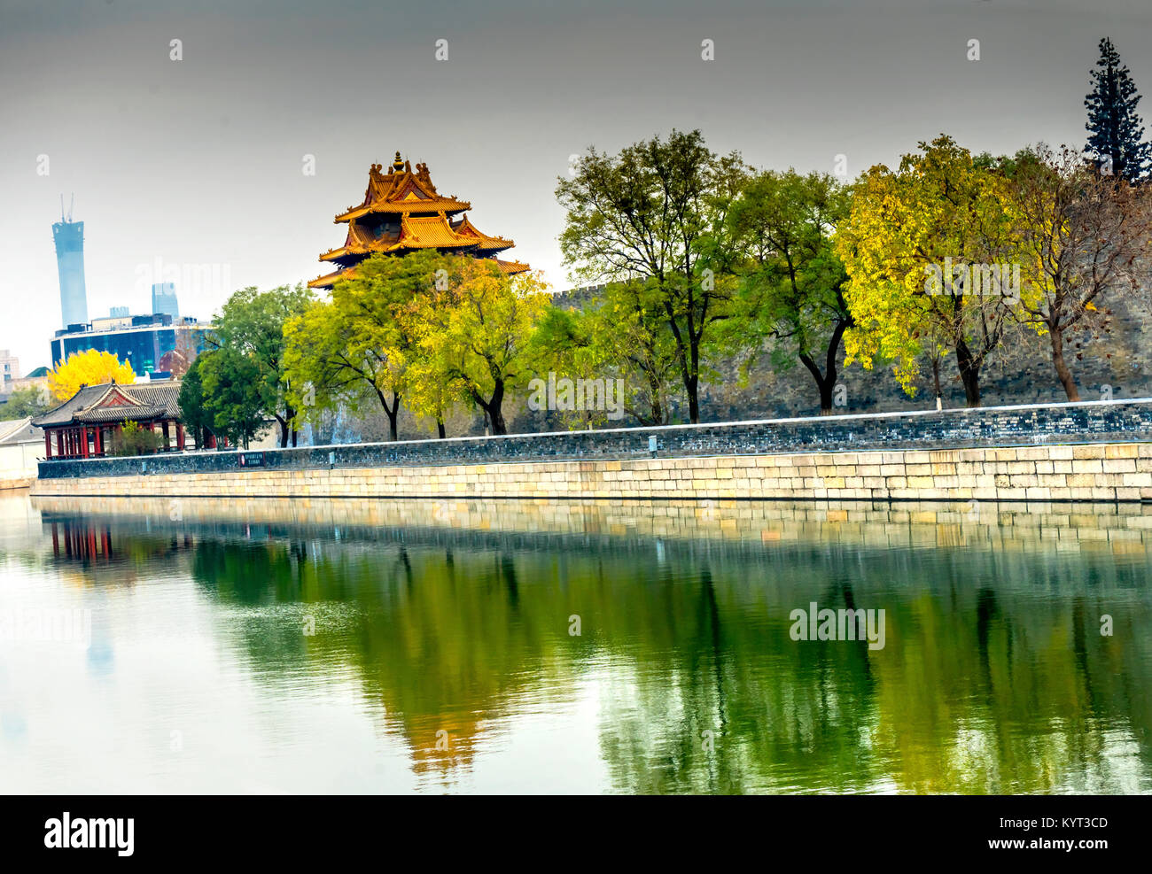Arrow Watch Tower Gugong Forbidden City Moat Canal Plaace Wall Beijing ...