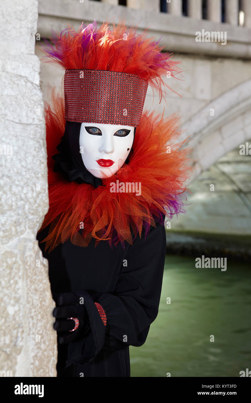 Traditional Venetian mask at Carnival 2017, Venice, Italy Stock Photo ...