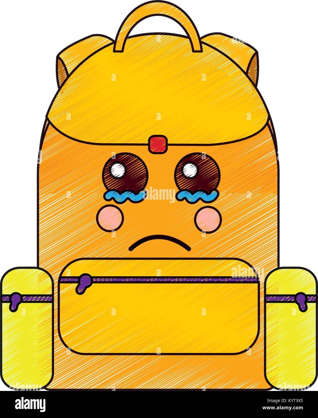 school backpack kawaii cartoon character Stock Vector Image & Art - Alamy