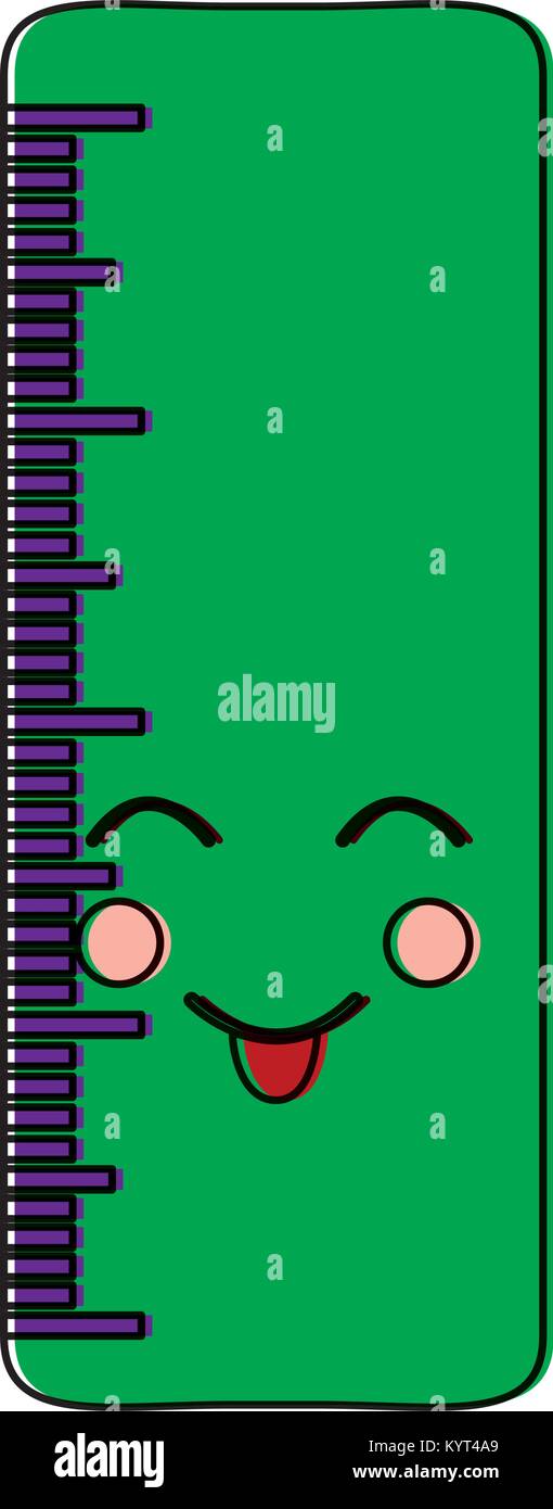 school ruler comic character kawaii Stock Vector Image & Art - Alamy