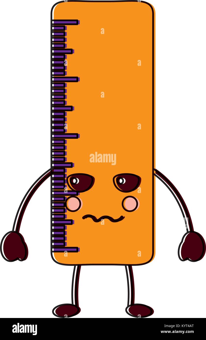 school ruler comic character kawaii Stock Vector Image & Art - Alamy