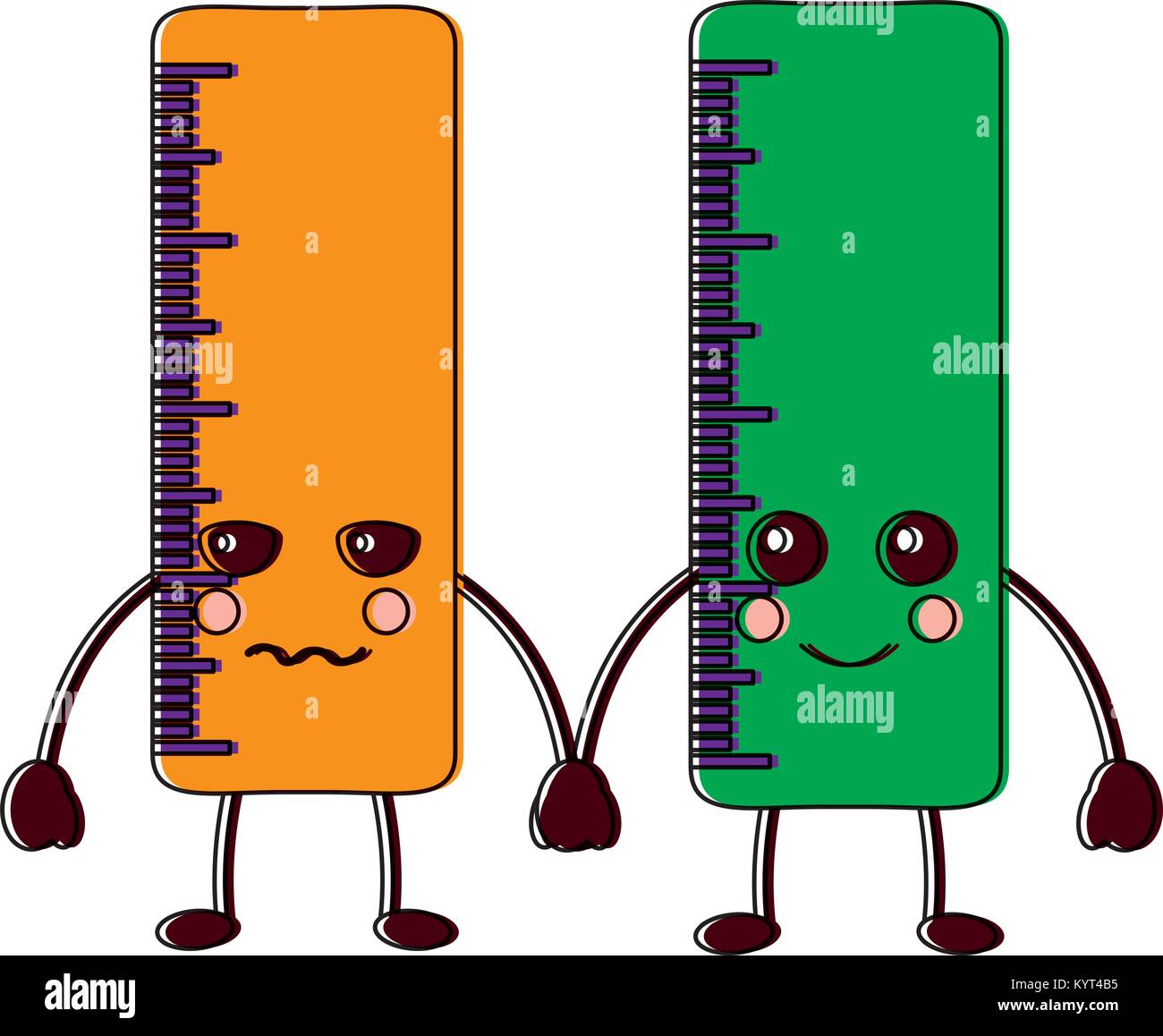 school ruler comic character kawaii Stock Vector Image & Art - Alamy