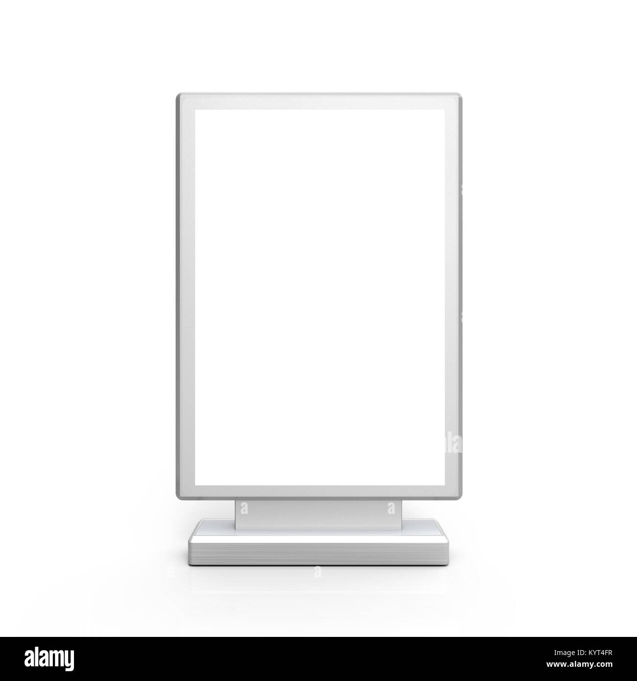 Rectangle light box mockup, 3d rendering sign board template for ...
