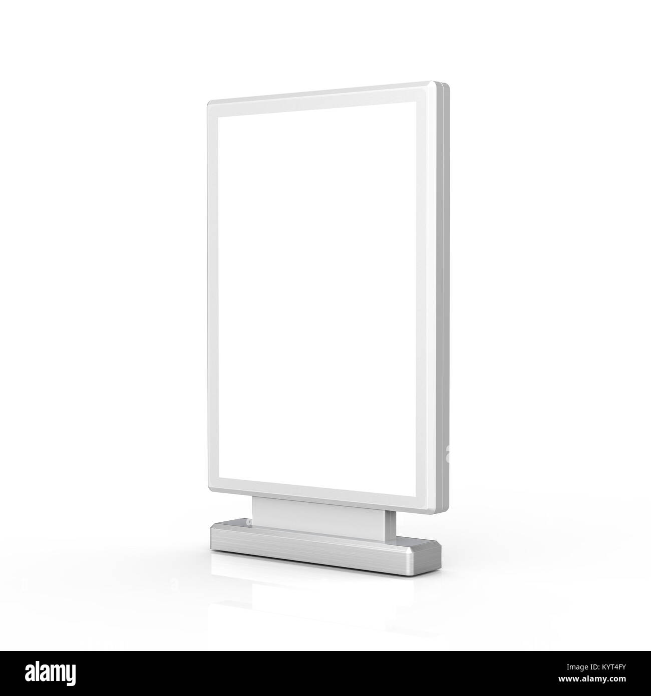 Rectangle light box mockup, 3d rendering sign board template for ...