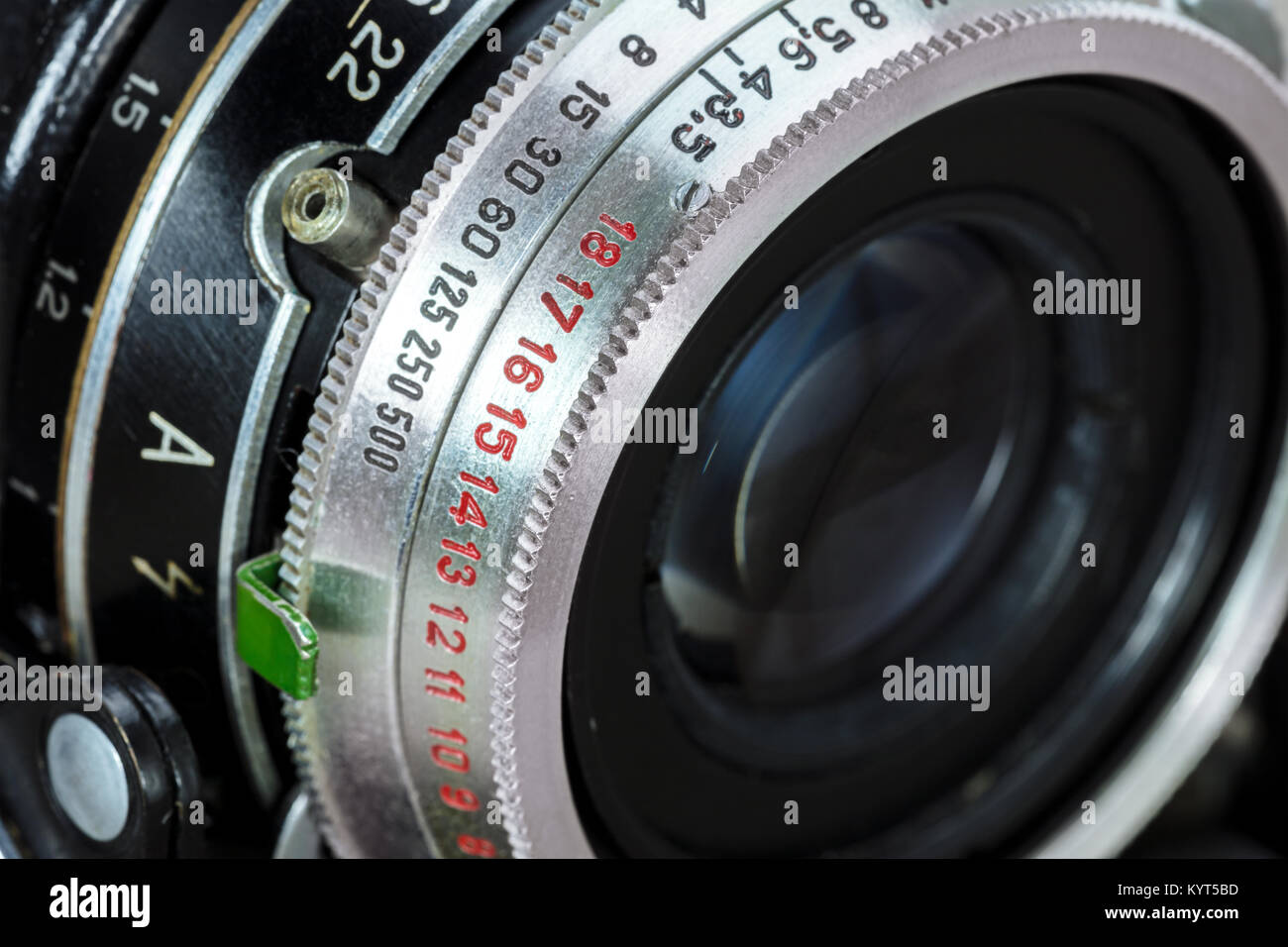 details of old retro film camera lens macro view Stock Photo - Alamy