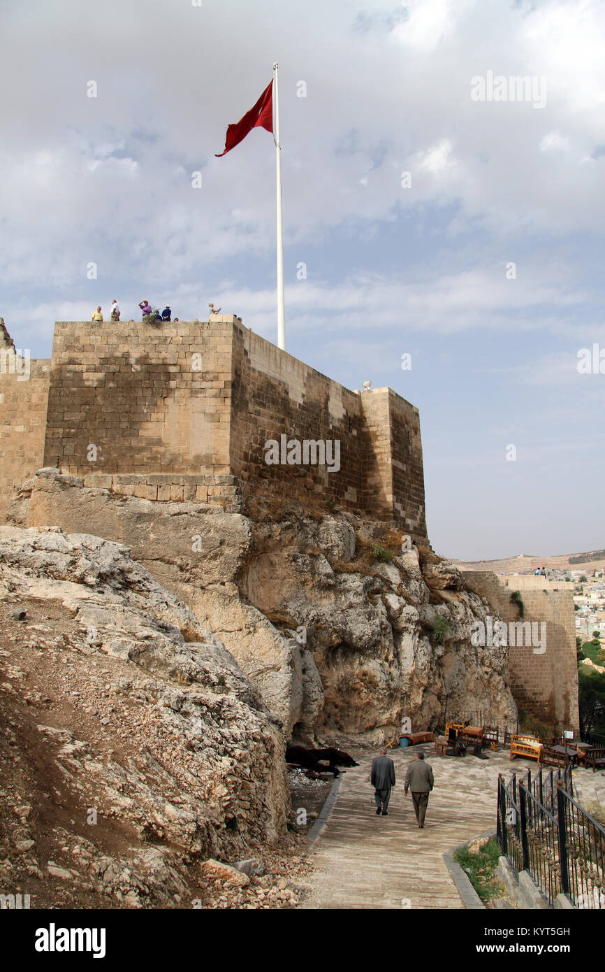 Big fortress on the top of rock in Urfa, Turkey Stock Photo - Alamy
