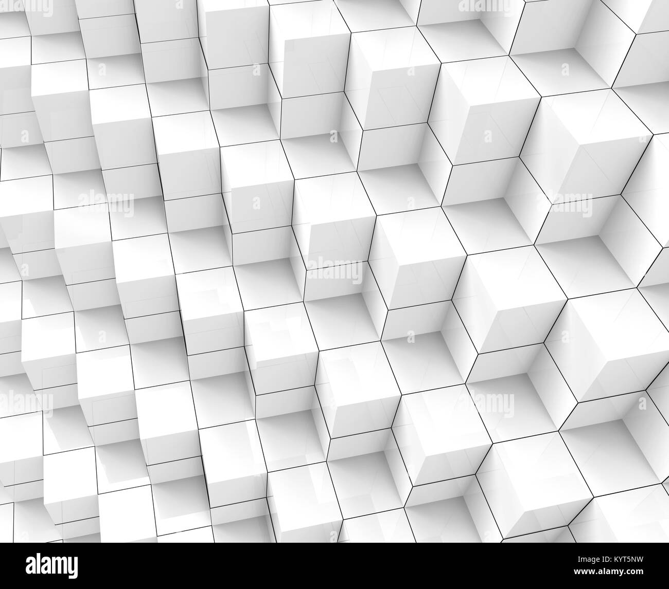 white cube stair background, 3d rendering geometric backdrop with ...